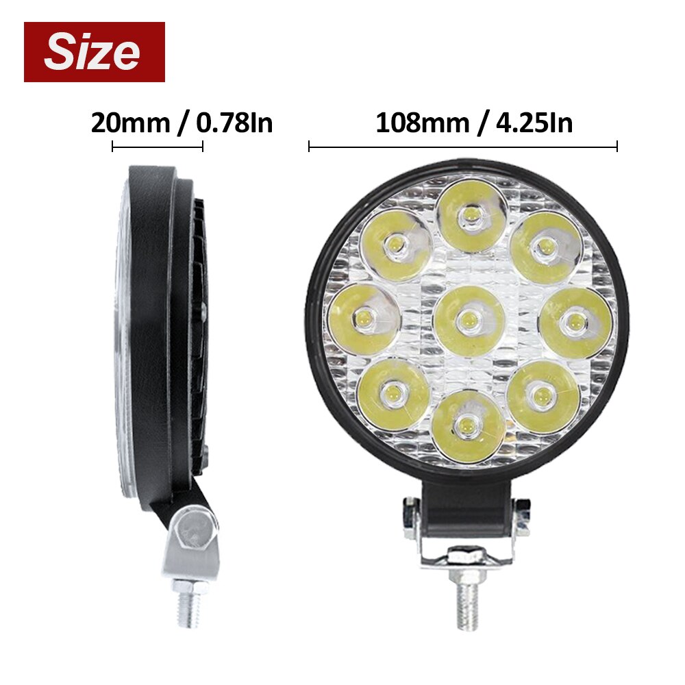 12V Ronde Vierkante Led Licht Auto Koplamp Mistlam... – Grandado