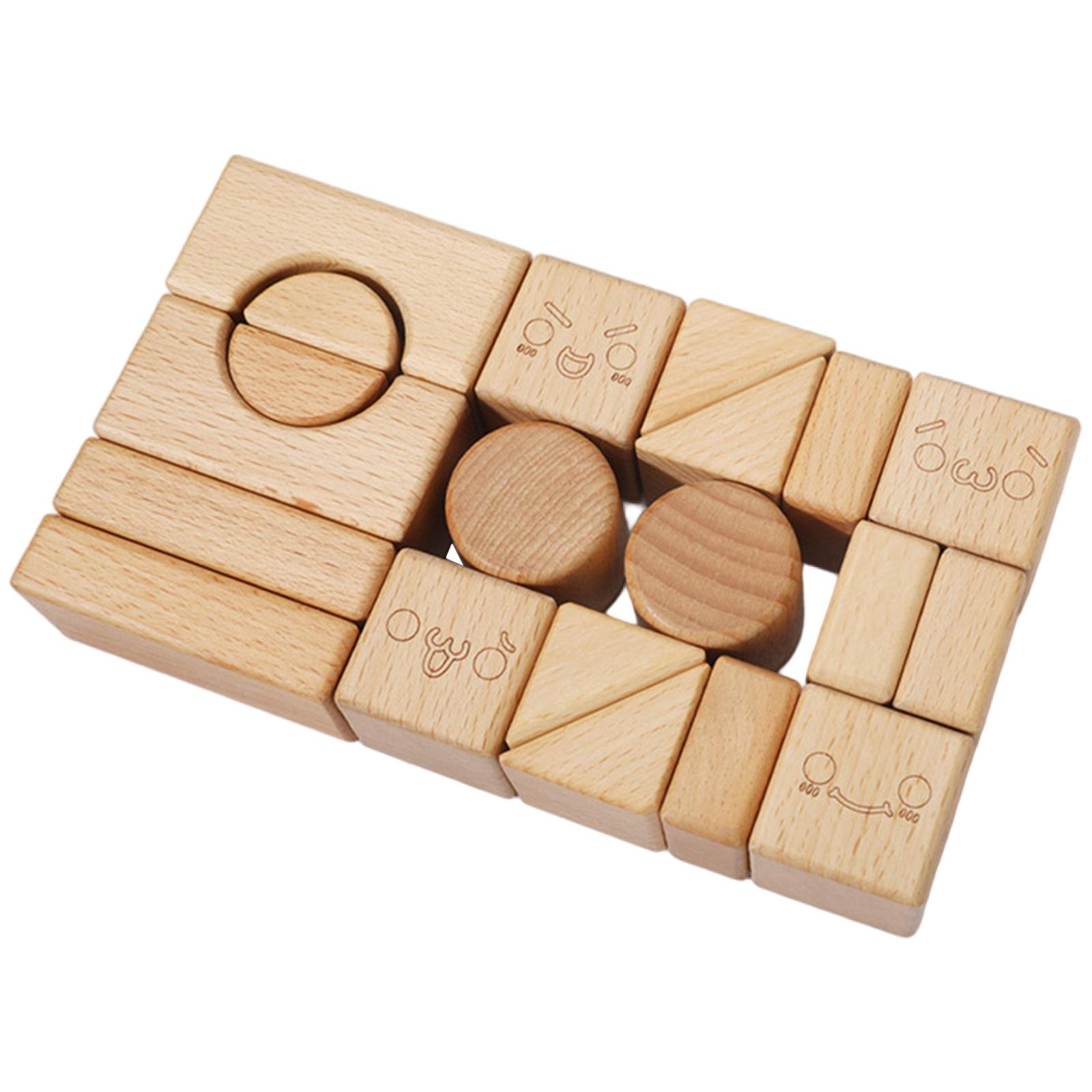 Geometric Wood Stacking Block Toy Fine Motor Skill... – Grandado