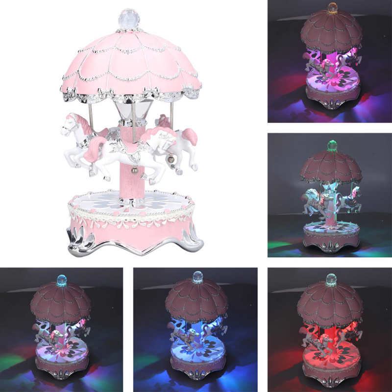 Musical Carousel Color Changing Retro Carousel Mus... – Vicedeal