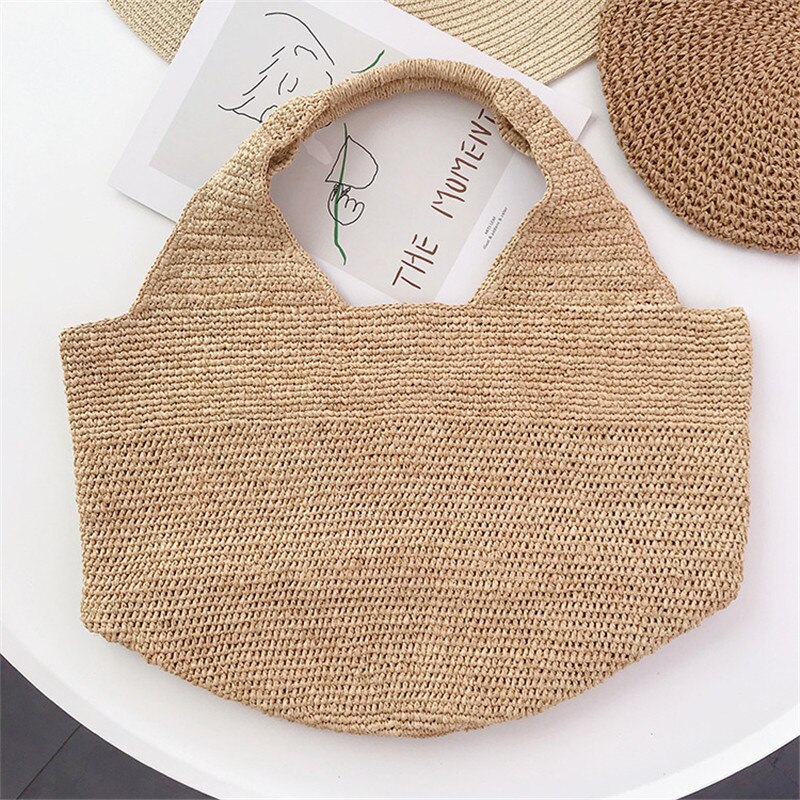 Handwoven Woven Straw Bag Large Vegetable Basket B... – Vicedeal