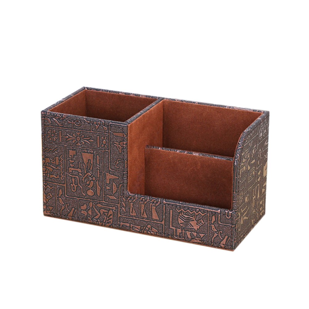 Pen holder Pencil Box Leather Desk Organizer Cell ... – Vicedeal