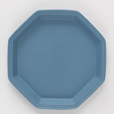 Nordic Ceramic Service Plate Simple Matte Octagona... – Vicedeal