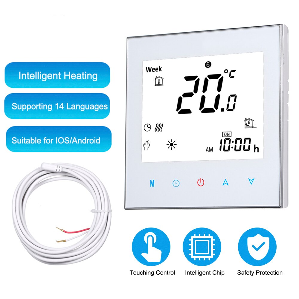 Digital floor heating thermostat with WiFi voice f... – Grandado