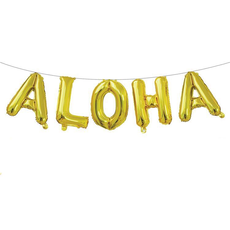 5Pcs /lot ALOHA Rose Gold/Gold Foil Letter Helium ... – Grandado