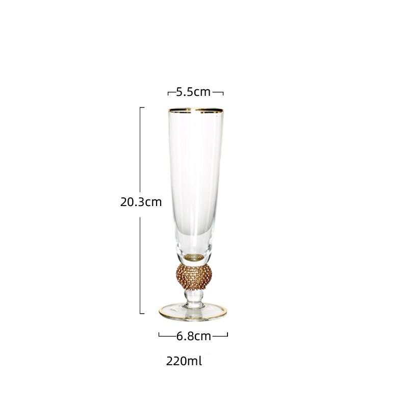 4/2Pcs Gold Rimmed Glass Cup Red Wine Cocktail Cha... – Grandado
