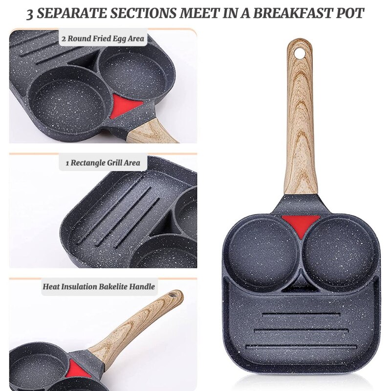 Cast Aluminum Non-stick Multi-section Frying Pans ... – Grandado