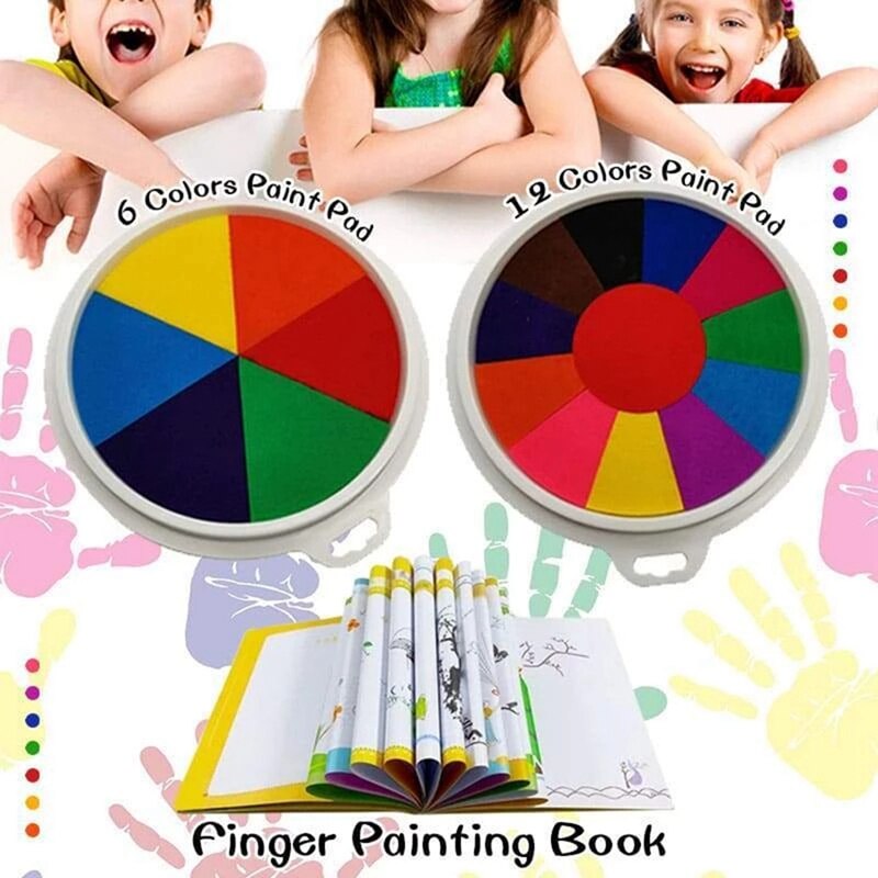 Funny Finger Painting Pad Kit Kids DIY Paint Craft... – Grandado