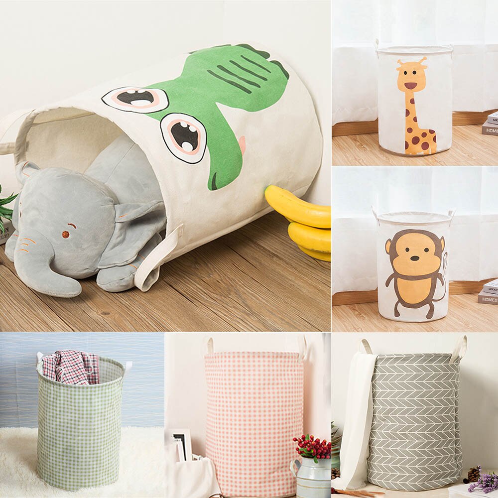 Praktische Ronde Wasmand Met Belemmeren Dier Decor... – Grandado