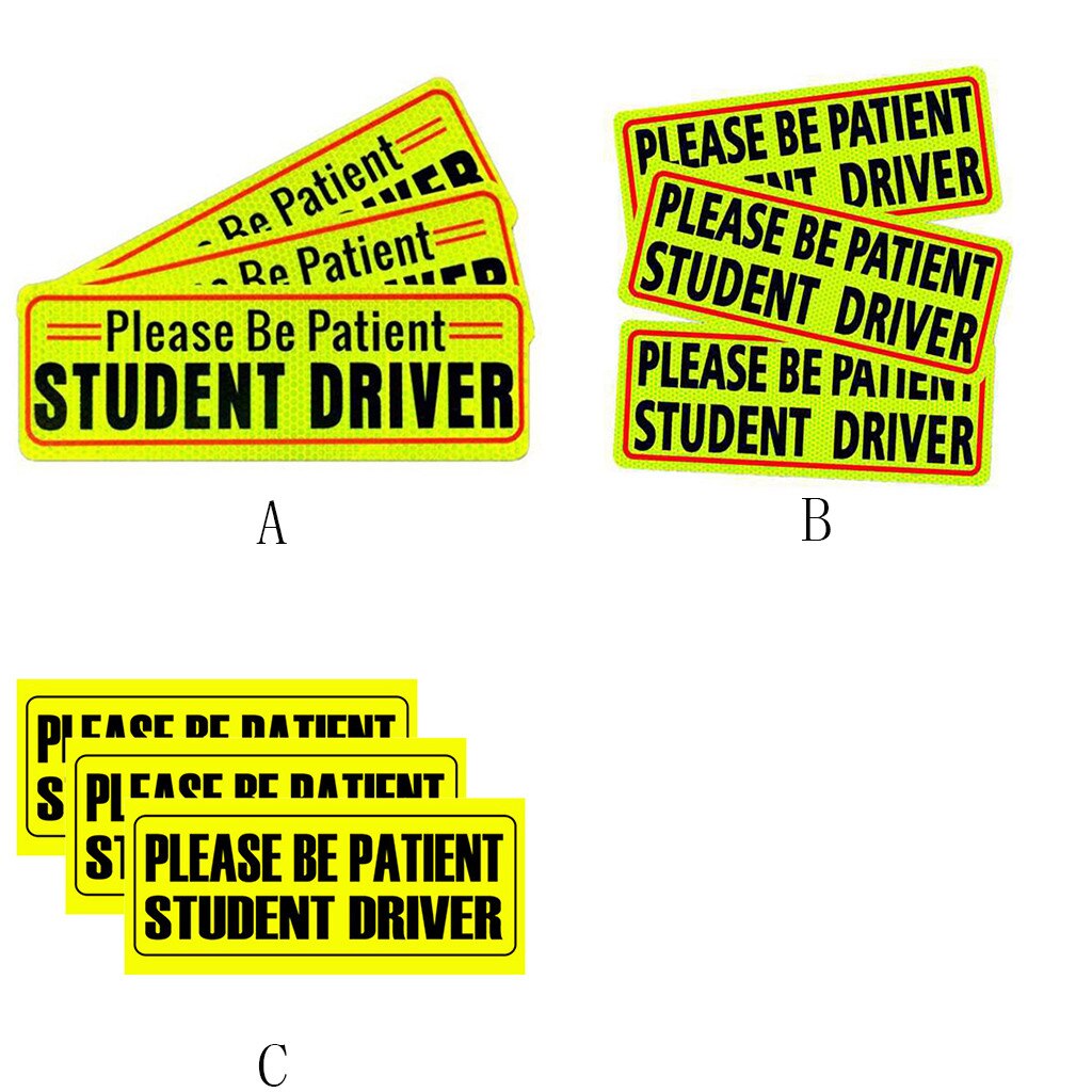 PLEASE BE PATIENT STUDENT DRIVER Student Car Stick... – Grandado