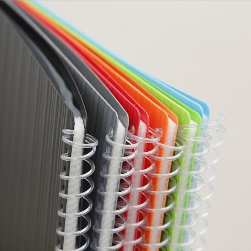 1PC A4 20/40 Pages Coil Booklet Folder 36-Holetran... – Grandado