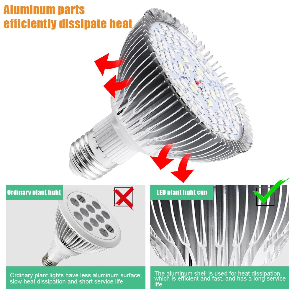 Diodo emissor de luz cresce a luz e14/e26/e27 espe... – Vicedeal