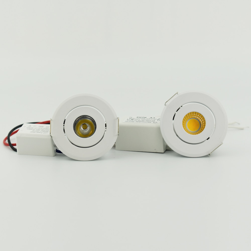 10/Pack White Small LED Spotlight 1W COB 3W DIY St... – Grandado