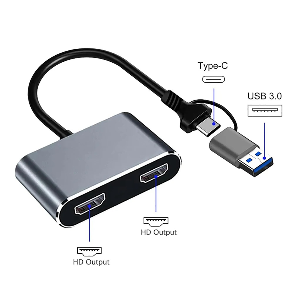 USB 3.0 to Dual 1080P HD Display Converter Cable T... – Grandado