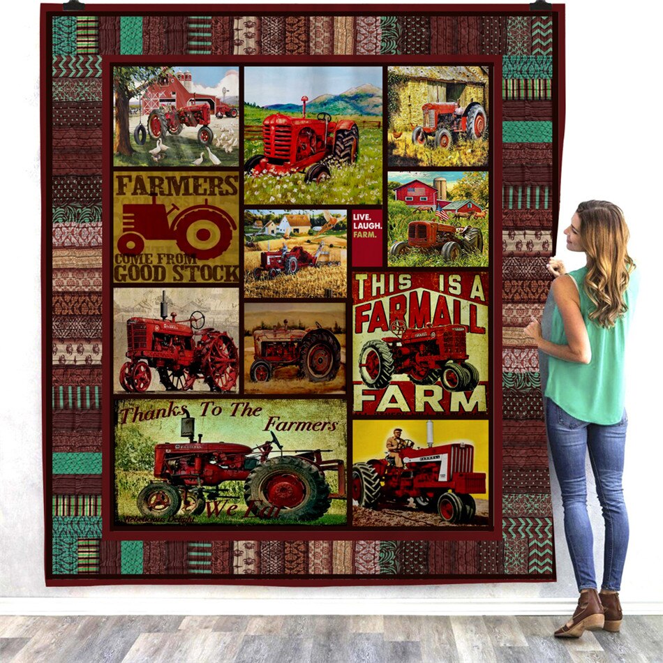 ONGLYP 3D Farm Landscape Throw Blanket Soft Blanke... – Grandado