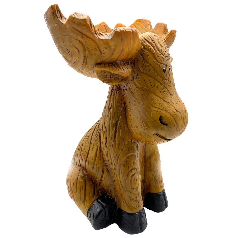 Resin Moose Statue Bird Feeder Garden Ornament Out... – Grandado