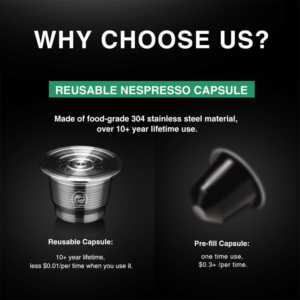 2PCS/Set Nespresso Stainless Steel Refillable Coff... – Vicedeal