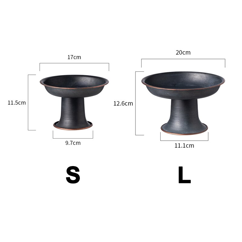 Retro Ronde Ijzeren Hoge Stand Plaat Metalen Vinta... – Grandado