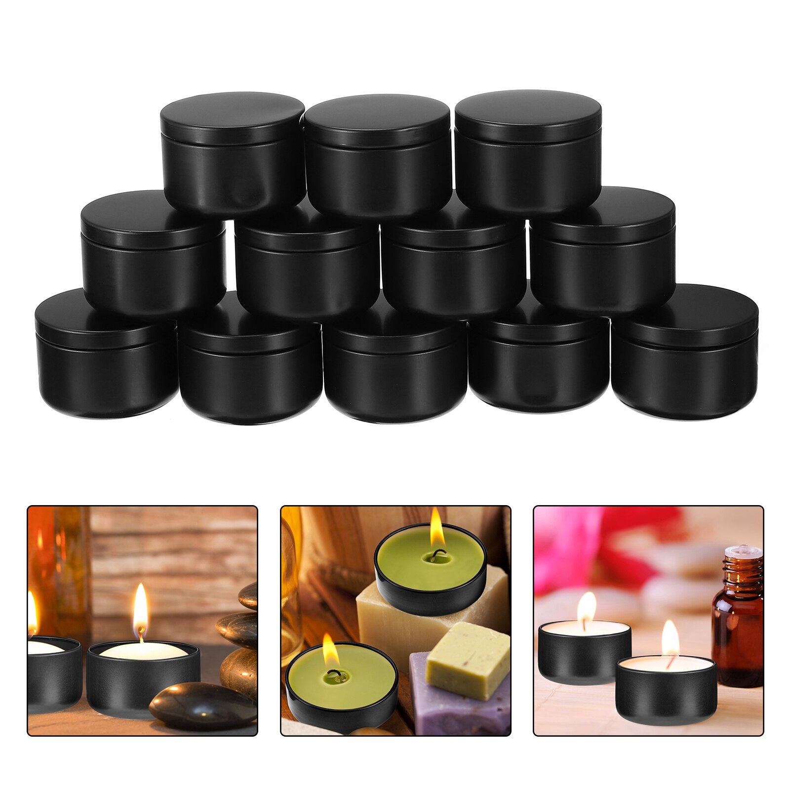 12PCS Metal Candle Tins Candle Container Travel Ti... – Vicedeal