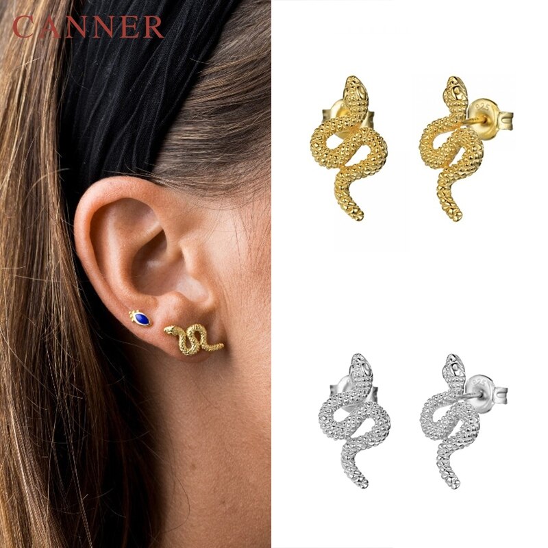 Gold Silver color Punk Snake Stud Earrings for Wom... – Vicedeal