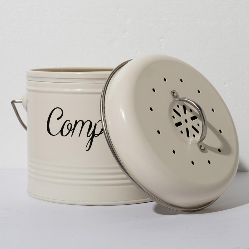 Metal Kitchen Compost Bin Indoor Food Wastes Compo... – Grandado