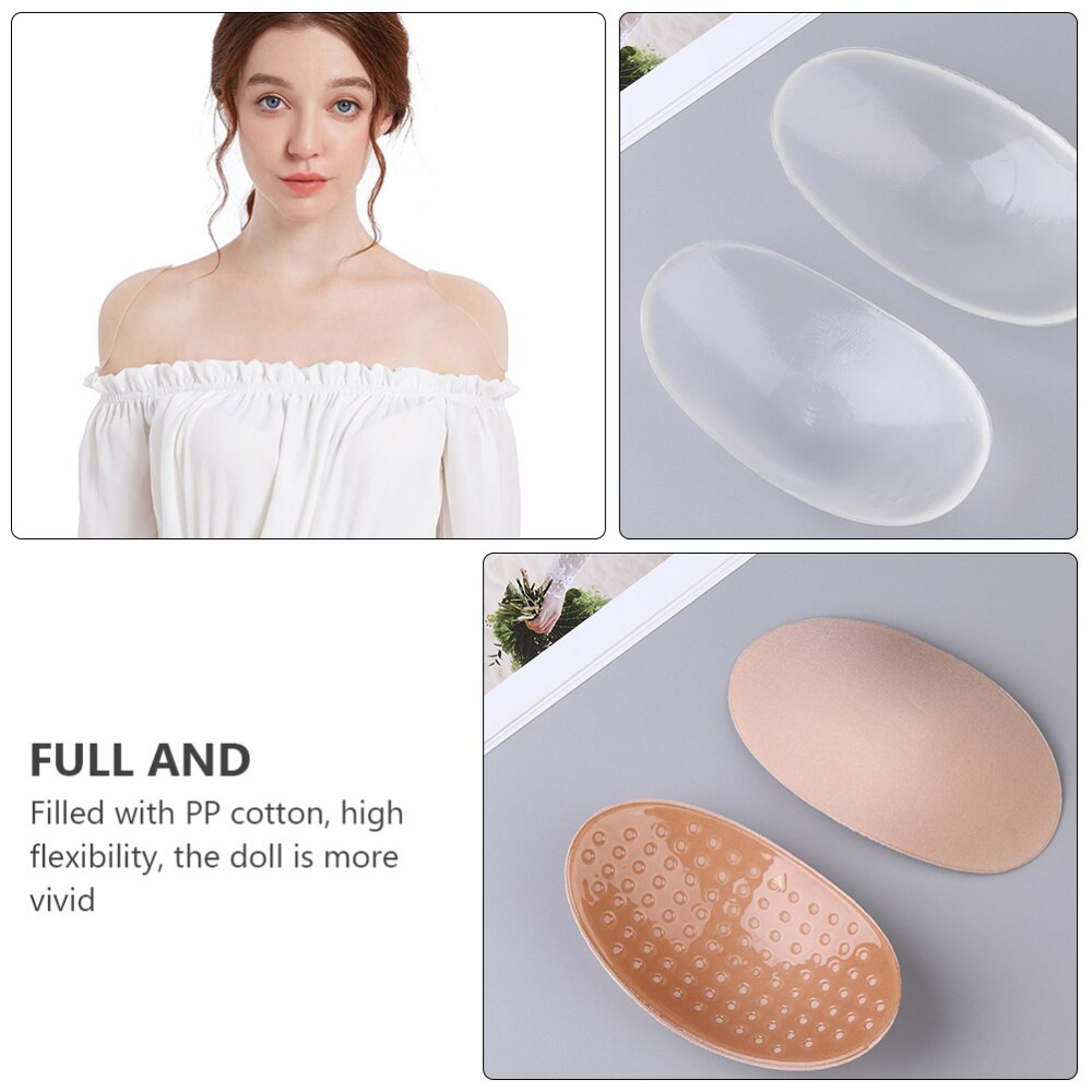 2 Pairs Silikon Schulter Push-up Pads Adhesive Sch... – Grandado