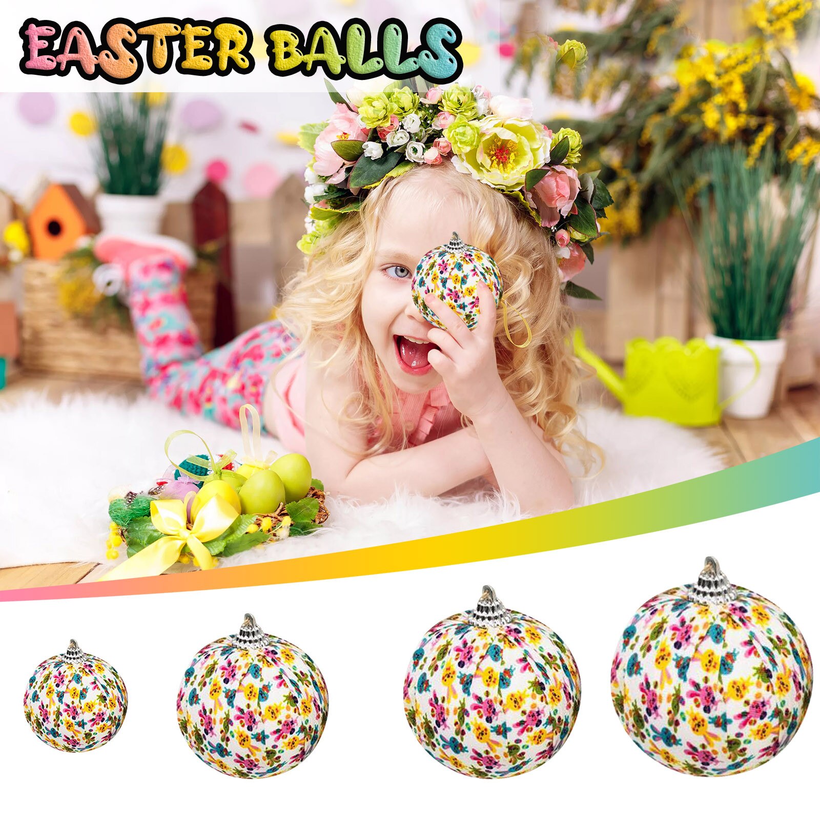 1pc Happy Easter Colorful Easter Bunny Hanging Cra... – Grandado