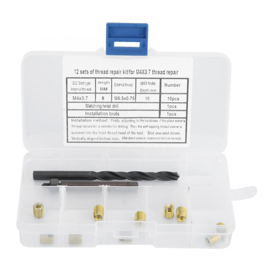 threaded inserts 12pcs M4x0.7 Thread Repair Kit Se... – Vicedeal