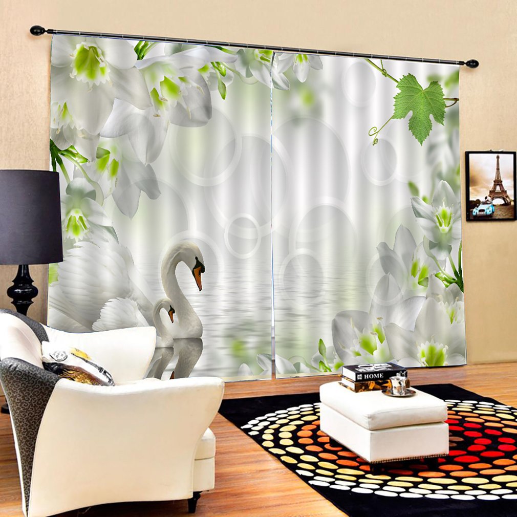3D Curtain UV-proof Bedroom Living room Curtains W... – Vicedeal