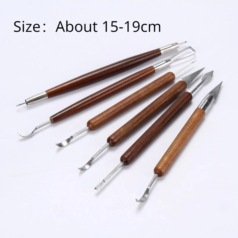 6PCS sculpting tool Pottery Tools Wood Handle Pott... – Vicedeal