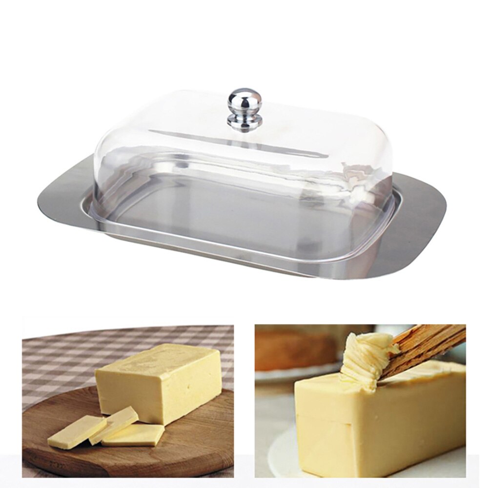 Oval Stainless Steel Butter Dish Box Container Shi... – Grandado