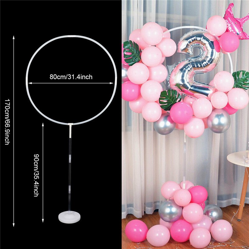 80cm Balloon Round Garland Stand Holder Wreath Hoo... – Grandado