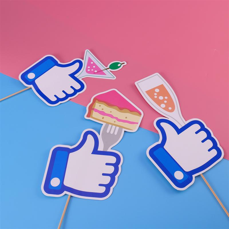 BESTOYARD 10pcs/set Selfie Thumb Photo Booth Props... – Grandado