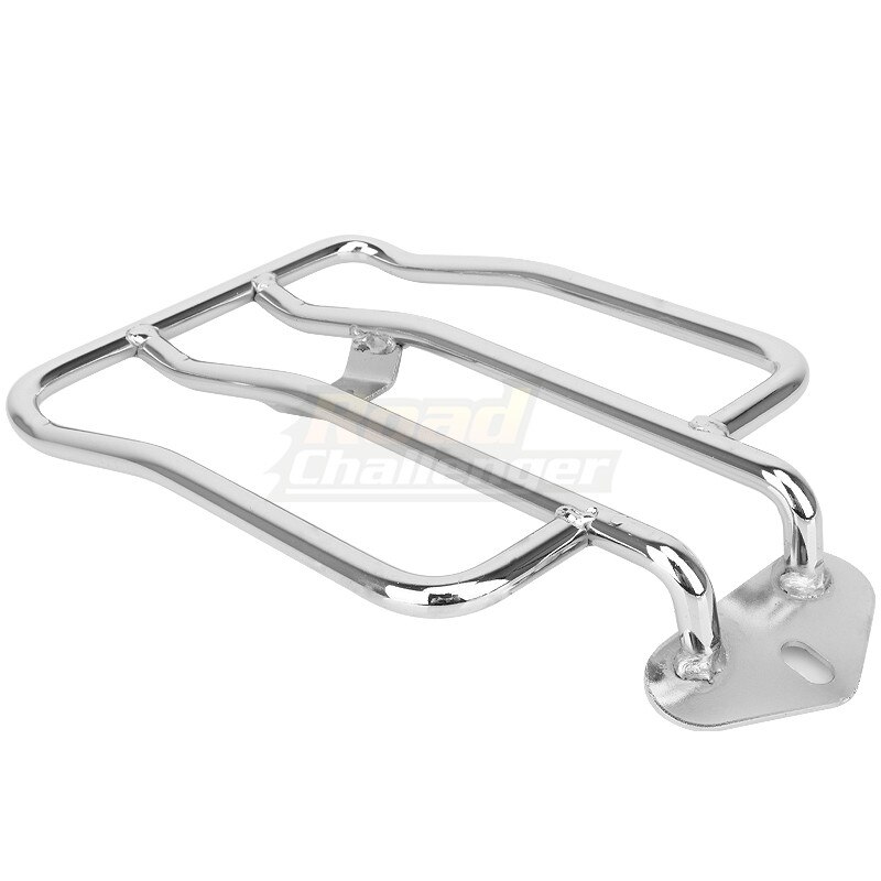 Chrome Black Motorbike Rear Luggage Rack For Harle... – Grandado