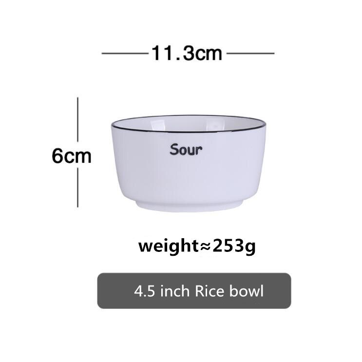 With Letters White Dinner Plate Ceramic Kitchen Pl... – Vicedeal