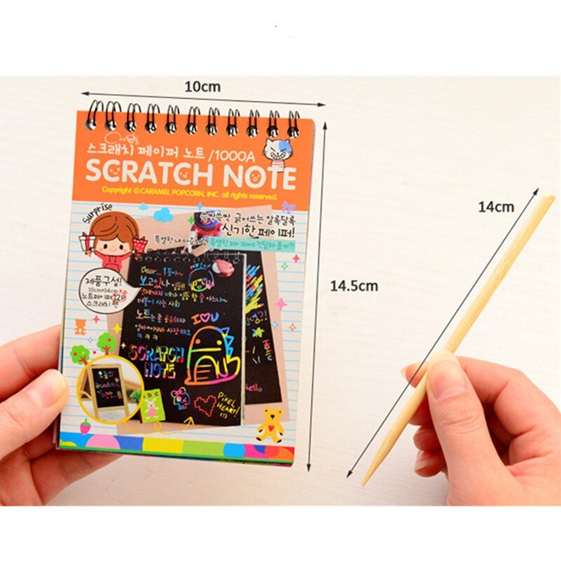 10*14cm Scratch Note Children's DIY Color Rainbow ... – Grandado