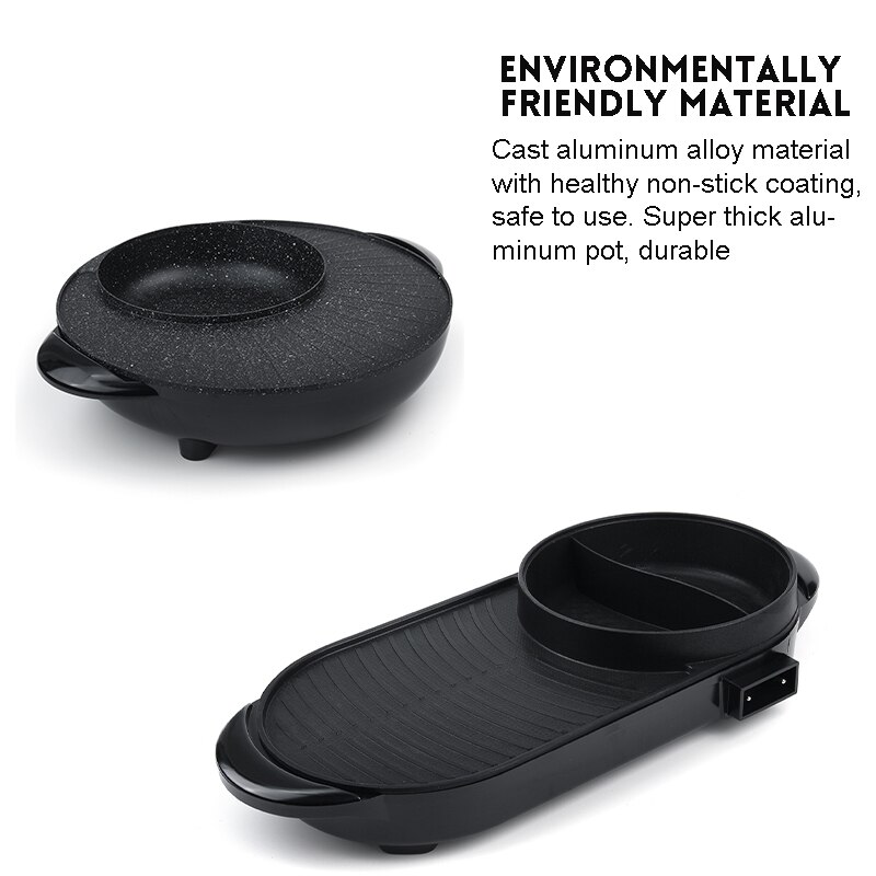 2in1 Portable Electric Grill Pot Oven 5 Temperatur... – Vicedeal