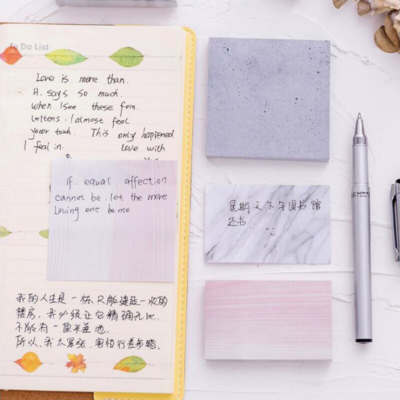 Zelfklevende Sticker Marmer Patroon Notepad Sticky... – Grandado