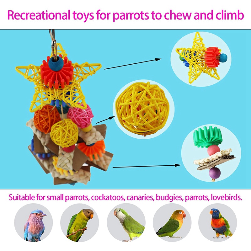 Bird Parrot Toys,Parrot Chewing and Climbing Toys,... – Vicedeal