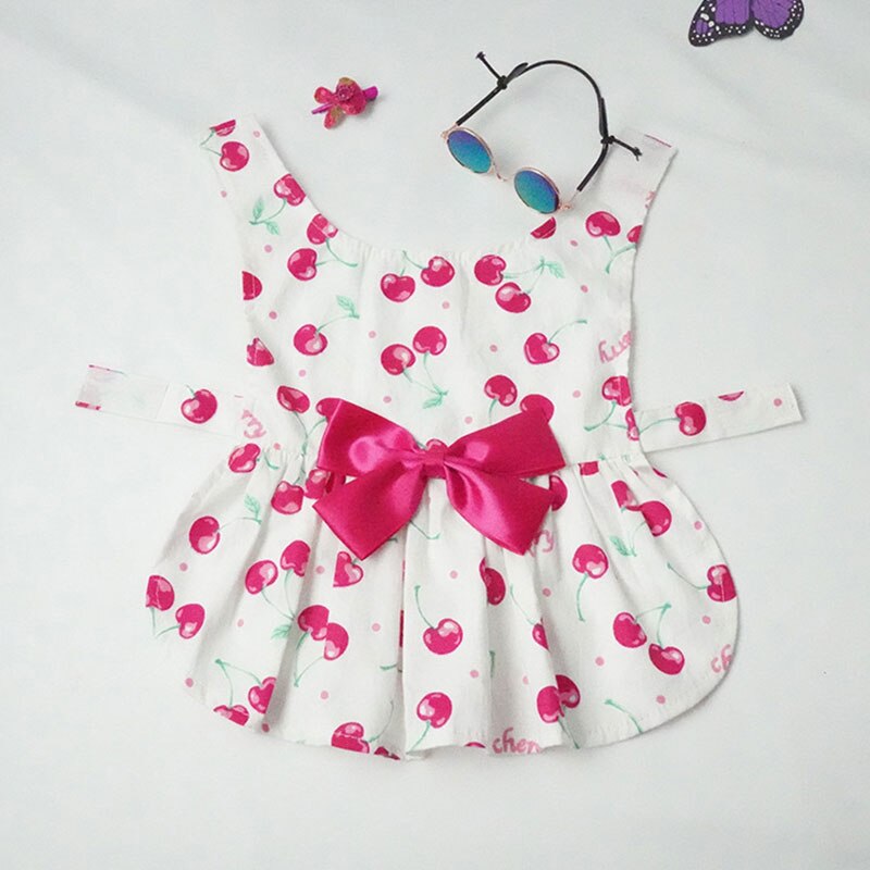 Fresh Printed Pet Dog Cotton Dress Cute Princess S... – Grandado