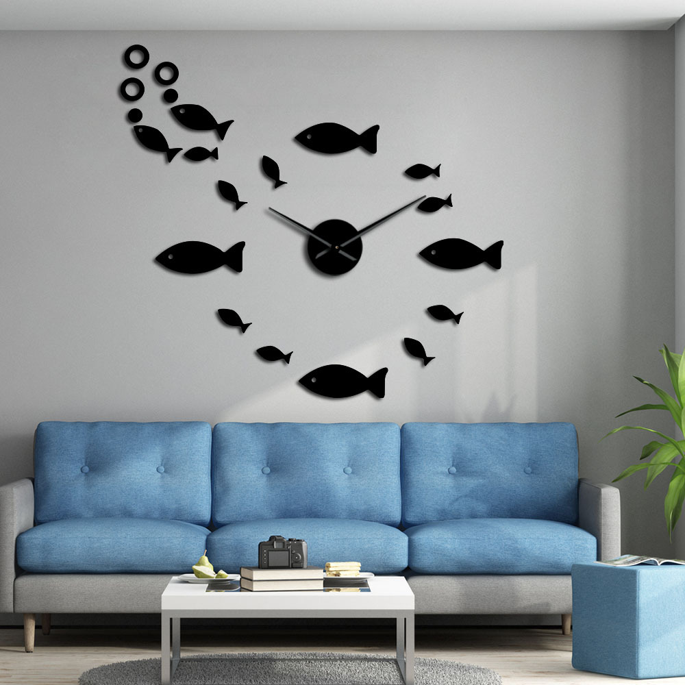Large Wall Clock Quartz 3D DIY Wall Decorative Bed... – Grandado
