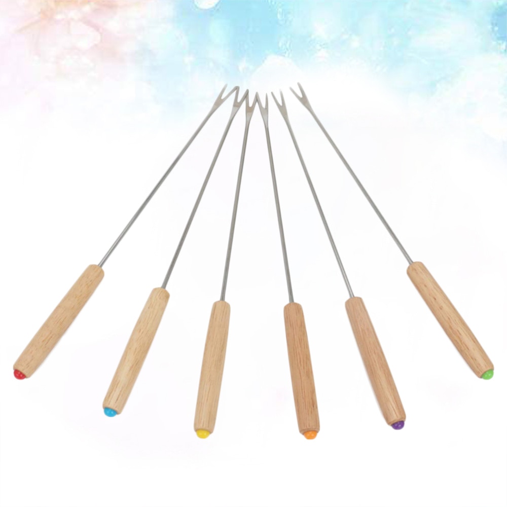 6pcs Roasting Sticks Stainless Steel Barbecue Fork... – Grandado