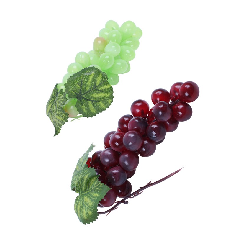 2 Pcs Artificial Plastic Fruit Grapes Cluster Home... – Grandado