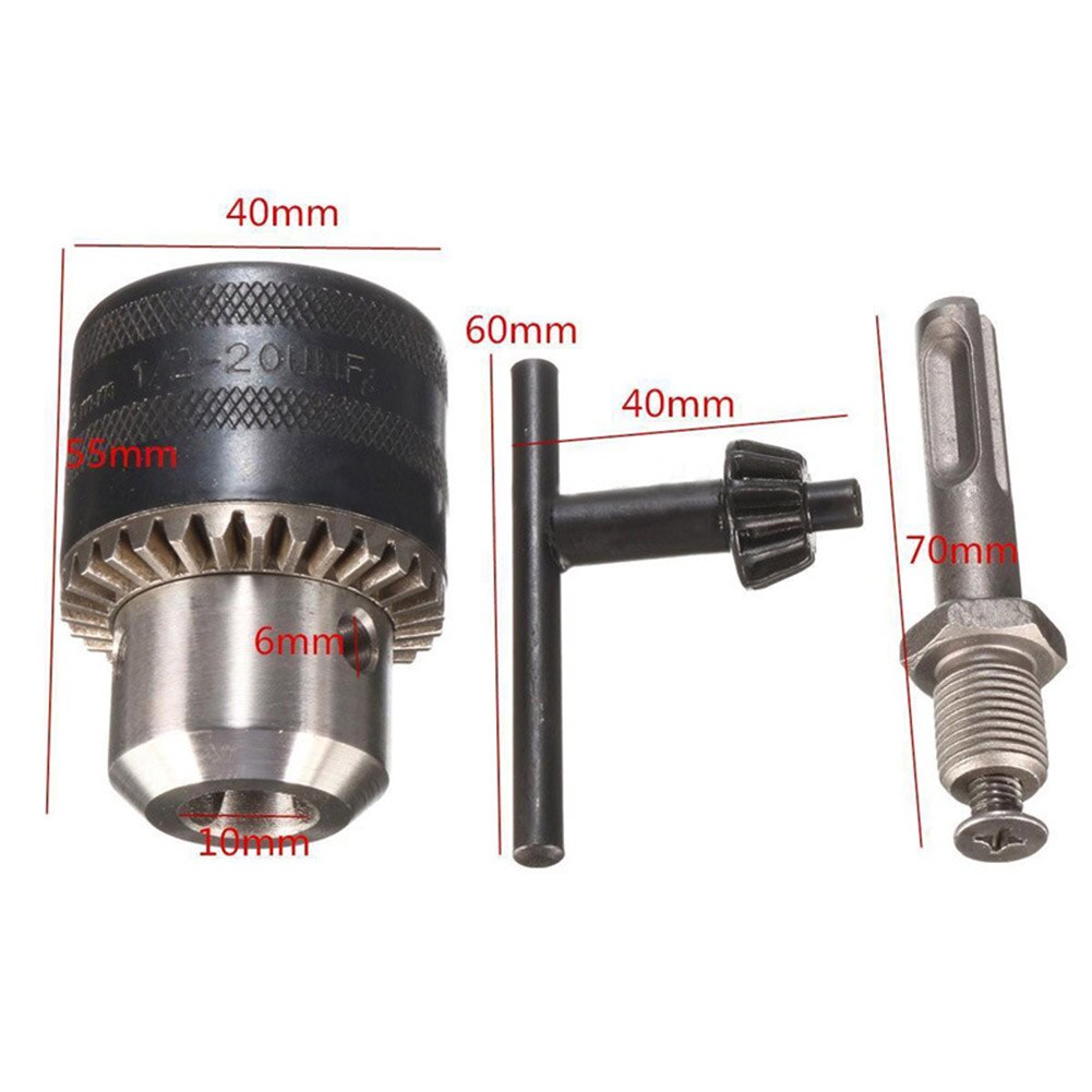 Drill Chuck Rotary Hammer Drill Chuck Tool+ Hex Sh... – Vicedeal
