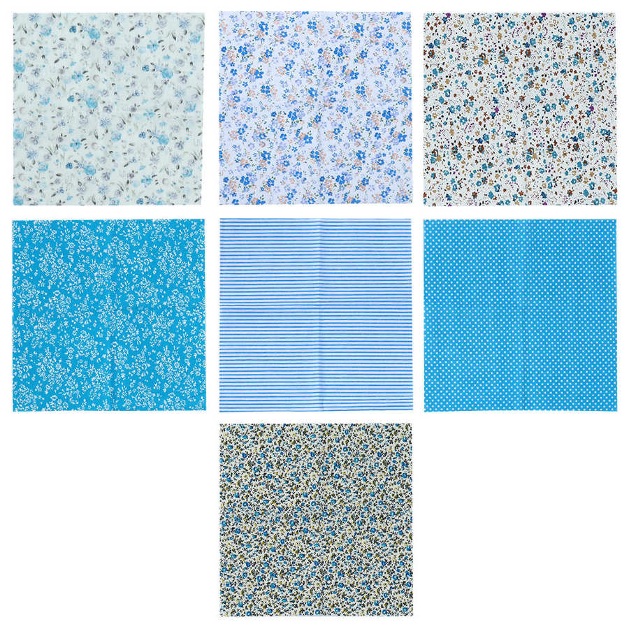 Lake Blue Various Beautiful Pattern Printed Cotton... – Vicedeal