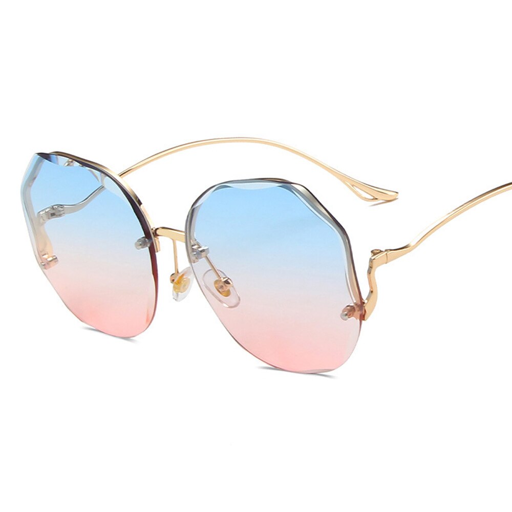 Women Sunglasses Rimless Gradient Sun Glasses Fema... – Grandado