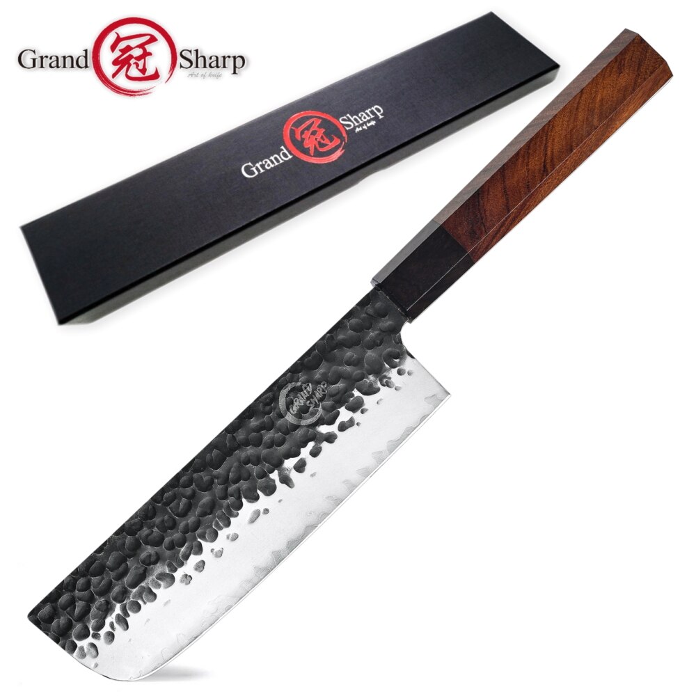 Grandsharp 6.7 Inch Nakiri Knife Hand Forged Kitch... – Vicedeal