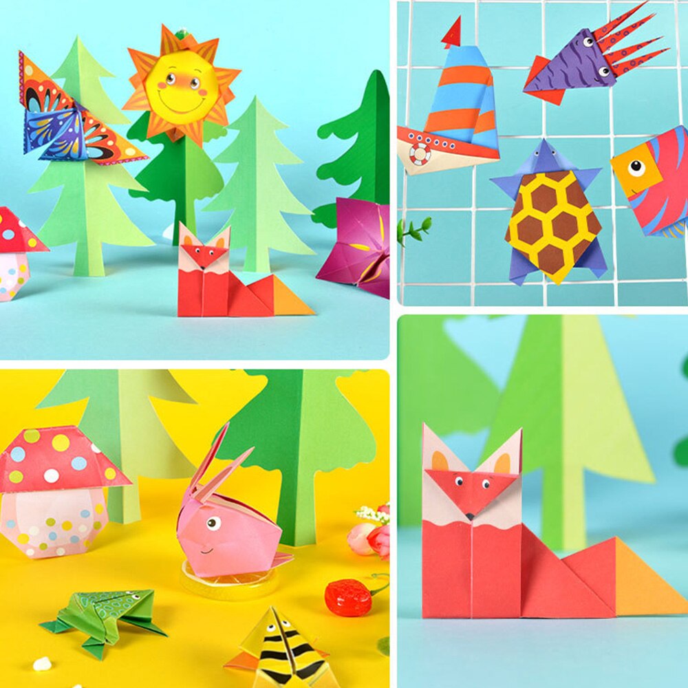 54pcs/set Origami Paper 3D Cartoon Animal Pattern ... – Grandado