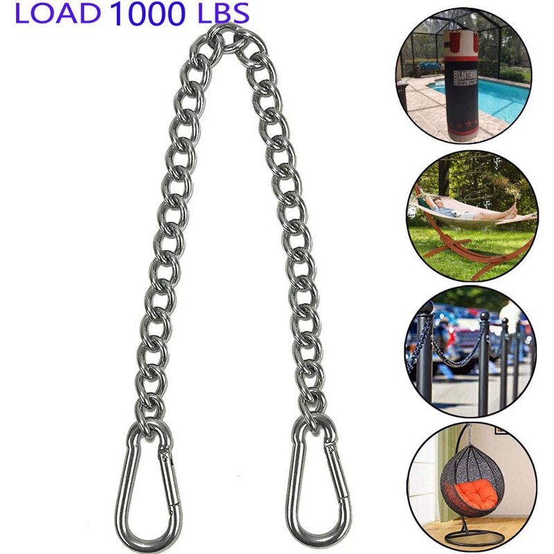 Hanging Chair Chain with Two Carabiners, Stainless... – Grandado