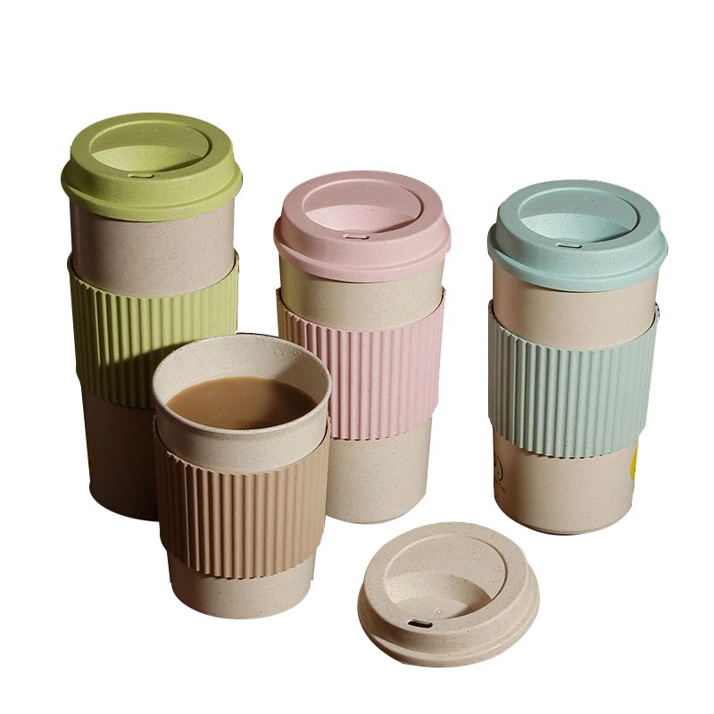 Reusable Coffee Tea Cup Random Color Wheat Straw M... – Grandado