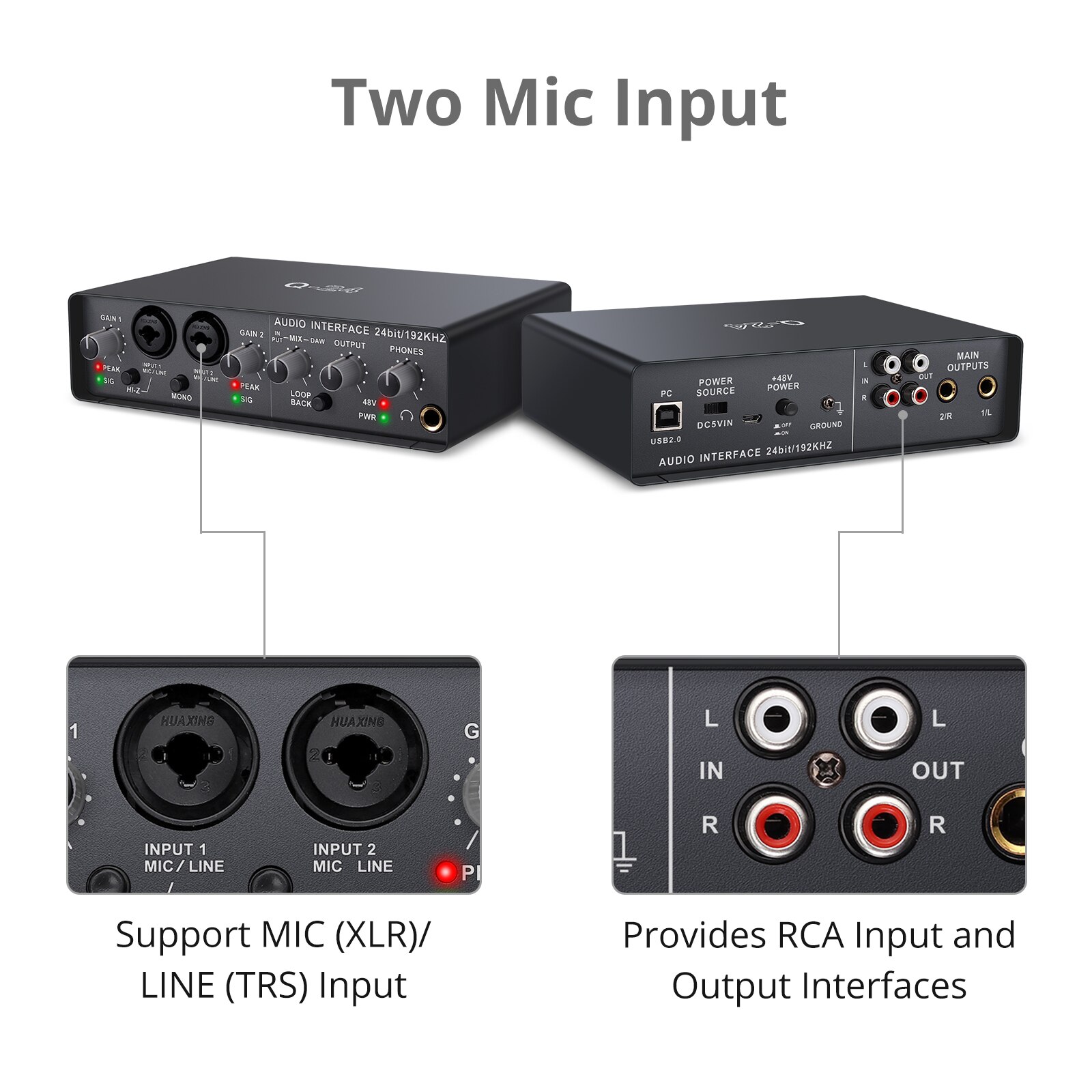 Prozor 2x2 Microphone Preamplifier USB Audio Inter... – Grandado
